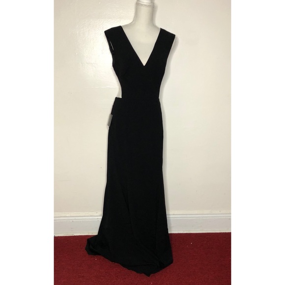 bebe | Dresses | Bebe Victoria Deep V Sideback Cutout Gown | Poshmark
